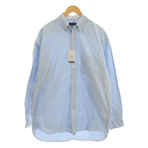 未使用品 ノーティカ NAUTICA TOO BIG SHIRT シャツ XXL サックス ブルー 長袖 ボタンダウンカラー 223-1016 /YM メンズ【ブランド】ノーティカ NAUTICA【表記サイズ】XXL【実寸サイズ】肩幅：60...