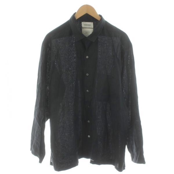 マーカウェア MARKA WARE OPEN COLLAR SHIRT シャツ 長袖 3 黒 ブラック A23A-71SH03C /AN36 メンズ【ブランド】マーカウェア MARKA WARE【表記サイズ】3【実寸サイズ】肩幅：約52cm...
