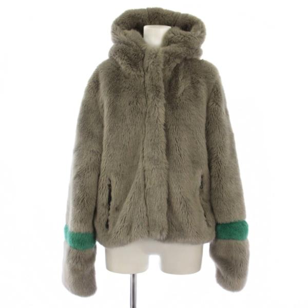 アイライダース オンザストーム AI Riders On The Storm フェイクファージャケット ジップアップ フード 40 グレー /BM レディース【表記サイズ】40【実寸サイズ】肩幅：43cm　身幅：52cm　着丈：56cm　袖...