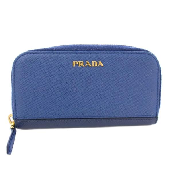 プラダ PRADA キーケース ラウンドファスナー 6連 サフィアーノ レザー 青 /TK ■OH レディース【ブランド】プラダ PRADA【実寸サイズ】ヨコ：14.5cm　タテ：8cm　マチ：2cm　　【素材】レザー【色】青 ブルー 紺 ...