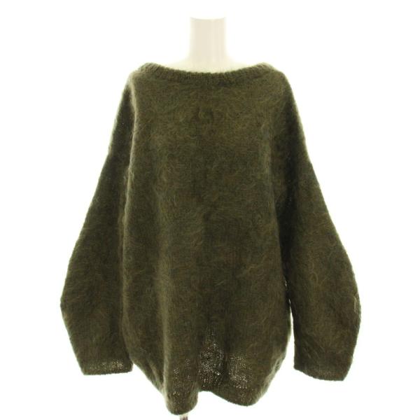 プラージュ Plage 21AW ヌベ NUBE モヘヤMIXクルーネックプルオーバー ニット セーター 長袖 前後2way 緑 21080922502030 レディース【ブランド】プラージュ Plage【表記サイズ】表記サイズなし※実寸サ...