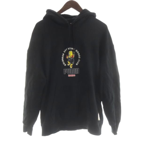 プーマ PUMA HARIBO トレーナー パーカー M 黒 ブラック フード付き 長袖 プリント /AP メンズ【ブランド】プーマ PUMA【表記サイズ】M【実寸サイズ】肩幅：約60cm　身幅：約59cm　着丈：約70cm　袖丈：約56c...