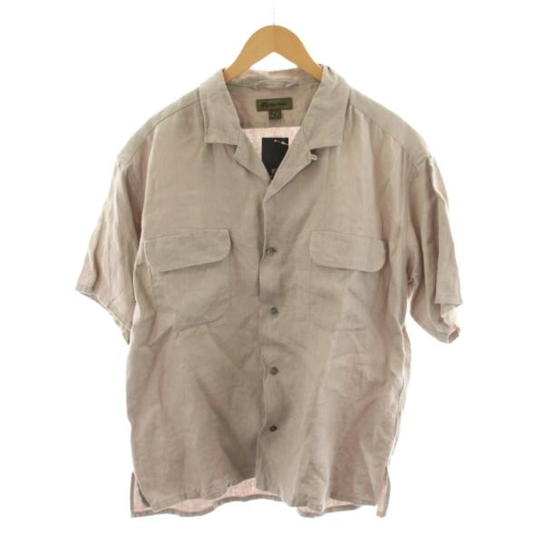 ナイジェルケーボン NIGEL CABOURN OPEN COLLAR SHIRT オープンカラー シャツ 半袖 麻 リネン 50 ベージュ 8046-00-11005 /AN27 メンズ【ブランド】ナイジェルケーボン NIGEL CABO...