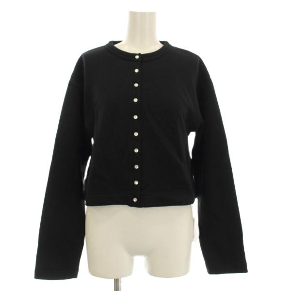 未使用品 アナナ anana スウェットカーディガン 長袖 裏起毛 F 黒 /KH レディース【表記サイズ】F【実寸サイズ】肩幅：47cm　身幅：48cm　着丈：40cm　袖丈：53.5cm　　【素材】綿【色】黒 ブラック【状態】未使用品で...