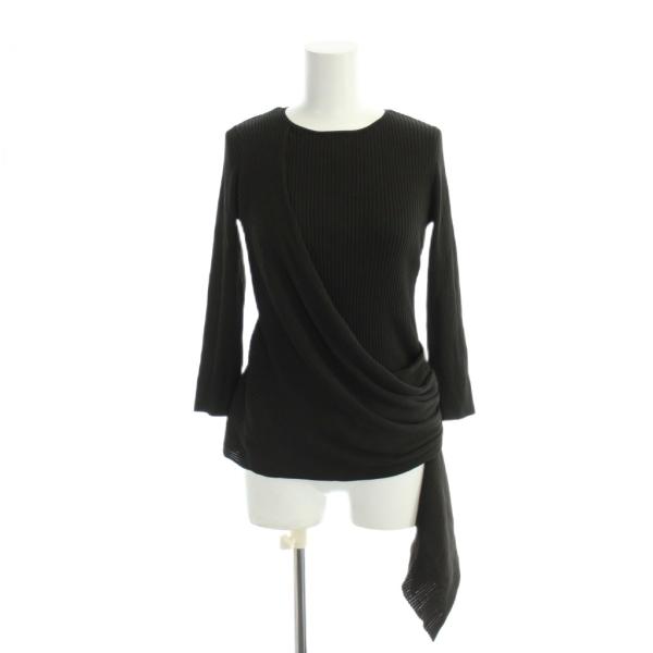 エポカ EPOCA ニット セーター 40 黒 ブラック リブ編み ドレープ 長袖 M5N10-516-56 /AP レディース【ブランド】エポカ EPOCA【表記サイズ】40【実寸サイズ】肩幅：約29cm　身幅：約31cm　着丈：約52c...