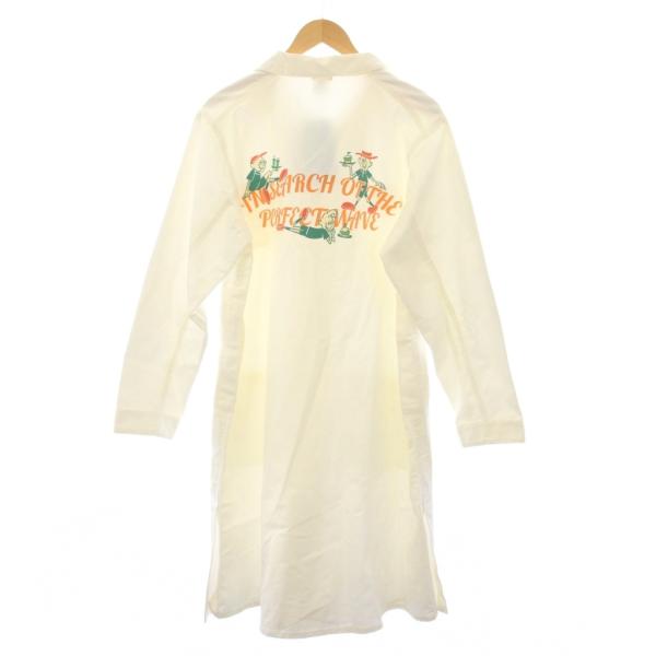 エンドレスサマー The Endless Summer TES グラフィックコート スプリングコート アウター ロング丈 バックプリント M 白 ホワイト /BB【ブランド】エンドレスサマー The Endless Summer TES【表...