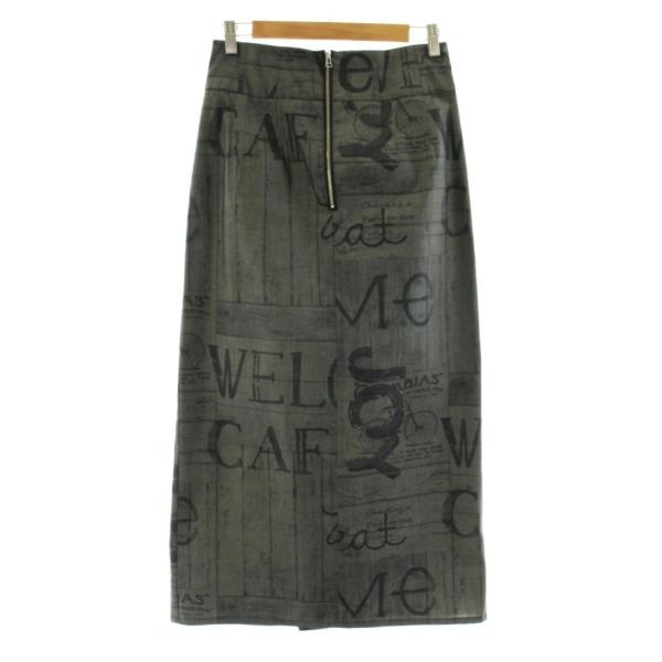 未使用品 グランターブル GrandTable フロントジップペンシルスカート タイト ロング マキシ 総柄 プリント 9 グレー【表記サイズ】9【実寸サイズ】ウエスト：68cm　ヒップ：88cm　スカート丈：88cm　　【素材】ポリエステ...