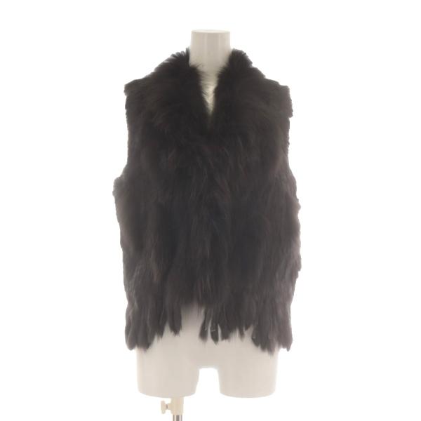 ギルドプライム GUILD PRIME ファーベスト ラビット タヌキ タグ付き F 黒 ブラック Vネック フリンジヘム /AU レディース【ブランド】ギルドプライム GUILD PRIME【表記サイズ】F【実寸サイズ】身幅：約43cm　...