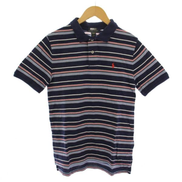 ポロ ラルフローレン POLO RALPH LAUREN ポロシャツ 半袖 ボーダー柄 ロゴ刺繍 L(14-16) 紺 /BM キッズ【ブランド】ポロ ラルフローレン POLO RALPH LAUREN【表記サイズ】L(14-16)【実寸サ...