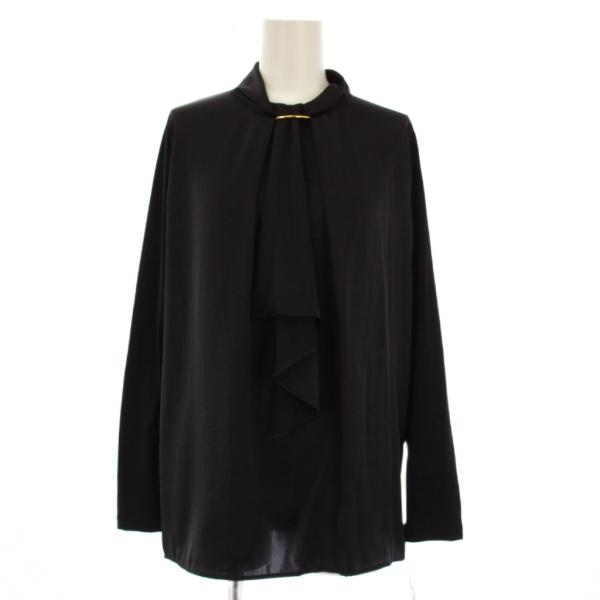 未使用品 フェンネル FENNEL シャツ ブラウス 長袖 ボウタイ 9 黒 0090-M012 /BM レディース【ブランド】フェンネル FENNEL【表記サイズ】9【実寸サイズ】肩幅：37cm　身幅：49cm　着丈：60.5cm　袖丈：...