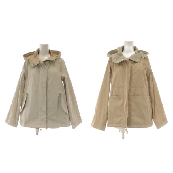 ドゥクラッセ DoCLASSE ジャケット リバーシブル 9 ベージュ 無地 フード付き 長袖 /AU レディース【ブランド】ドゥクラッセ DoCLASSE【表記サイズ】9【実寸サイズ】肩幅：約38cm　身幅：約50cm　袖丈：約56cm　...