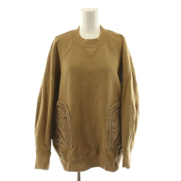 マメクロゴウチ Mame Kurogouchi 22SS Cording Embroidered Oversized Sweatshirt スウェット トレーナー 1 茶 ブラウン 長袖【ブランド】マメクロゴウチ  Mame Kurogou...
