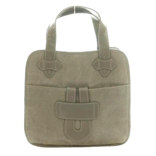 ティラマーチ TILA MARCH ハンドバッグ グレー /SS ■OS レディース【実寸サイズ】持ち手の長さ：約34.5cm　ヨコ：約33cm　タテ：約32cm　マチ：約16cm　ショルダーの長さ：-cm　　【色】グレー【状態】この商品に...