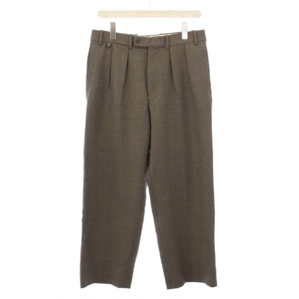 ベルナールザンス BERNARD ZINS スラックスパンツ タック ジップフライ ワンカラー ウール US28 グレー /BB メンズ【ブランド】ベルナールザンス BERNARD ZINS【表記サイズ】US28【実寸サイズ】ウエスト：76...
