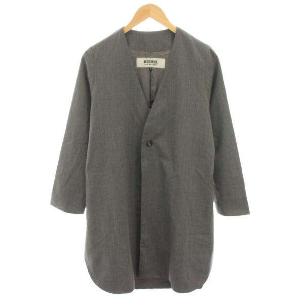 未使用品 バシスブルック Basisbroek ギミー GIMME ノーカラージャケット アウター タグ付き 1 グレー /YT メンズ【ブランド】バシスブルック Basisbroek【表記サイズ】1【実寸サイズ】肩幅：約37cm　身幅：約...