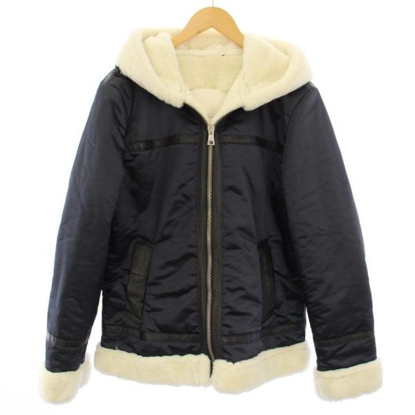 ピーエムディーエス P.M.D.S. ボアブルゾン SOLES フェイクファー XL ネイビー 03696 /TK メンズ【表記サイズ】XL【実寸サイズ】肩幅：46cm　身幅：54cm　着丈：69cm　袖丈：66cm　　【素材】身頃、袖 ポ...