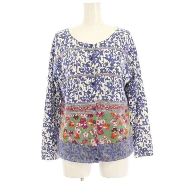 アドルフォドミンゲス ADOLFO DOMINGUEZ カーディガン S 青 ブルー 白 ホワイト グレー 花柄 総柄 長袖 /HN レディース【ブランド】アドルフォドミンゲス ADOLFO DOMINGUEZ【表記サイズ】S【実寸サイズ】...