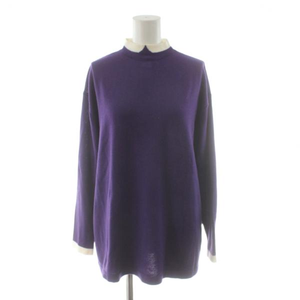 マッキントッシュフィロソフィー Cleric Collar Knit ワイドフィット ニット セーター 長袖 ウール 38 紫 パープル H5N51-206-36 /AN60【ブランド】マッキントッシュフィロソフィー MACKINTOSH ...