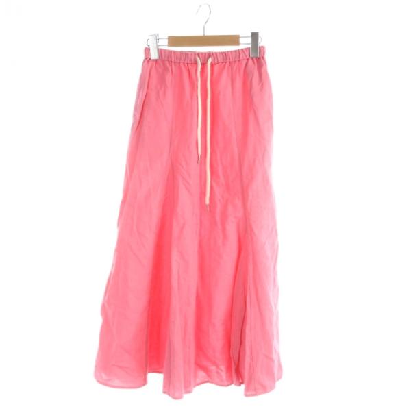 ロンハーマン Ron Herman スカート 麻 リネン混  XS ピンク ロング丈 フレア ドローストリングウエスト /AP レディース【ブランド】ロンハーマン Ron Herman【表記サイズ】XS【実寸サイズ】ウエスト：約56cm　ヒ...
