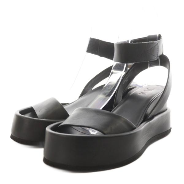 ジェイヴィエーエム JVAM サンダル ストラップ ヒール 36 黒 ブラック /AN30 レディース【表記サイズ】36【実寸サイズ】最大幅：約9cm　アウトソール：約25cm　ヒール 約7.5cm　【色】黒 ブラック【状態】つま先にスレが...