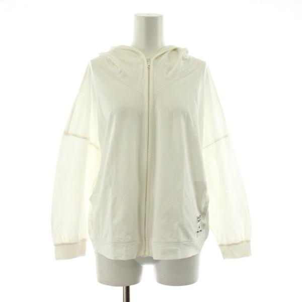 エンリコドマーニ ミスエディコレクション ENRICODOMANI Miss edi Collection ジップアップパーカー 長袖 40 白 ホワイト【表記サイズ】40【実寸サイズ】肩幅：65cm　身幅：52cm　着丈：49cm　袖丈：...