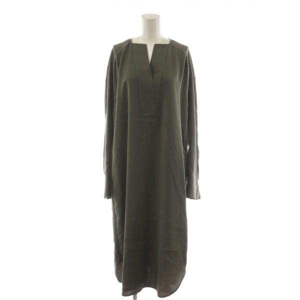 未使用品 ロートレアモン LAUTREAMONT エッセン ESSEN タグ付き ワンピース 38 グレー Vネック 長袖 ロング /RR レディース【ブランド】ロートレアモン LAUTREAMONT【表記サイズ】38【実寸サイズ】肩幅：4...