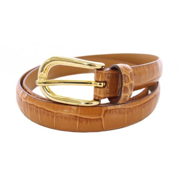 アンダーソンズ Anderson's ベルト レザー クロコ 型押し 80 ベージュ /TK レディース【ブランド】アンダーソンズ Anderson's【表記サイズ】80【実寸サイズ】最小ウエスト：79cm　最大ウエスト：89cm　全長：9...