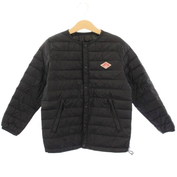 ダントン DANTON ダウンジャケット ノーカラー ナイロン アウター ロゴ L 黒 ブラック /BB キッズ【ブランド】ダントン DANTON【表記サイズ】L【実寸サイズ】肩幅：30.5cm　身幅：38.5cm　着丈：44.5cm　袖丈...
