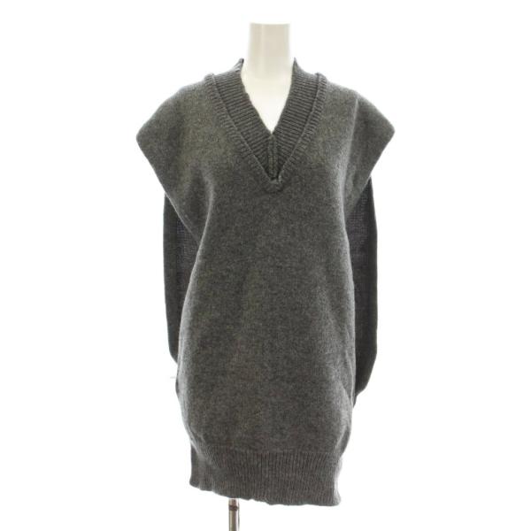 メゾンマルジェラ Maison Margiela 23AW STOLE ニットベスト プルオーバー ロング XS グレー SI1TH0001 /KH レディース【ブランド】メゾンマルジェラ Maison Margiela【表記サイズ】XS【...