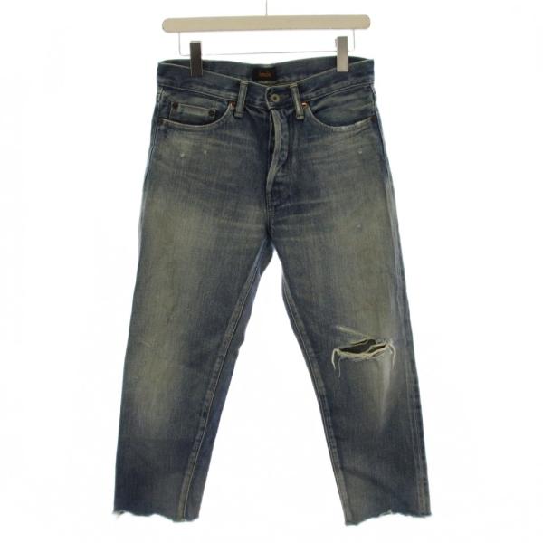 チマラ chimala デニムパンツ ジーンズ ボタンフライ USED加工 裾カットオフ 26 インディゴ 17-030-450-0046-3-0 WP05C /BM レディース【ブランド】チマラ chimala【表記サイズ】26【実寸サイ...