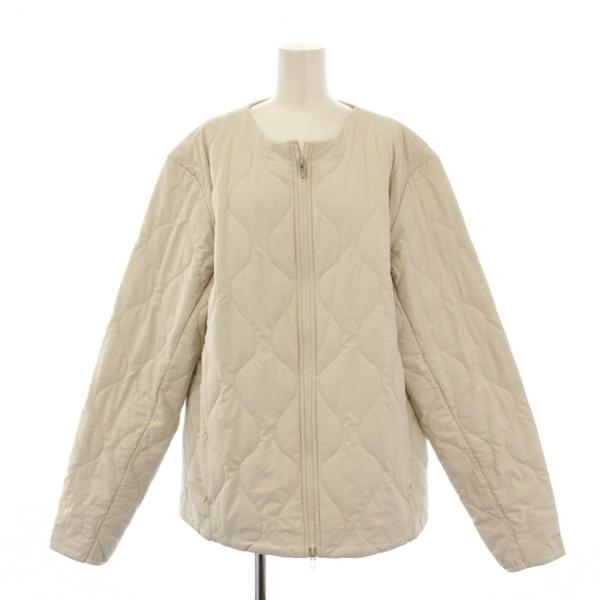 ルルレモン lululemon ノーカラージャケット 中綿 ジップアップ ワンカラー L アイボリー /BB メンズ【ブランド】ルルレモン lululemon【表記サイズ】L【実寸サイズ】肩幅：48.5cm　身幅：58cm　着丈：68cm　...