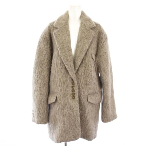ザ トゥー THE TOE CHAMONIX SHAGGY JACKET シャギーコート アウター M ベージュ TT23A110030322CMM /TK レディース【表記サイズ】M【実寸サイズ】肩幅：51cm　身幅：56cm　着丈：77...