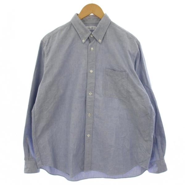 サンリミット Sans Limite シャツ 長袖 ボタンダウン 1 ブルー S1801120 /BM メンズ【表記サイズ】1【実寸サイズ】肩幅：48cm　身幅：58cm　着丈：75cm　袖丈：61.5cm　　【素材】コットン【色】青 ブル...