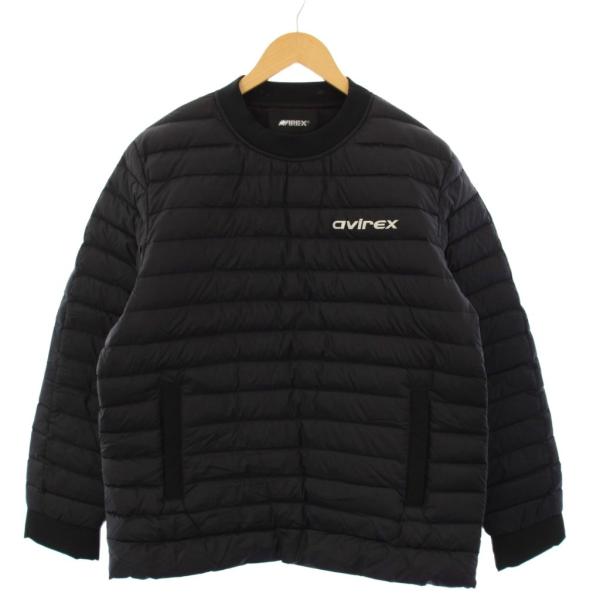 アヴィレックス AVIREX STETCH DOWN PULL OVER CREW NECK ダウンジャケット L ブラック 6102234 /BM メンズ【ブランド】アヴィレックス AVIREX【表記サイズ】L【実寸サイズ】肩幅：46cm...