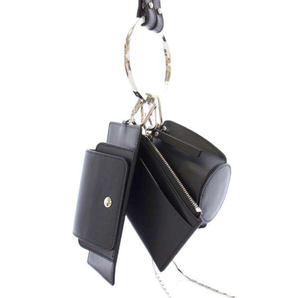 オソイ OSOI BANGLERING バングルリング マルチショルダーバッグ 牛革 レザー ワンカラー 黒 ブラック /BB レディース【実寸サイズ】ショルダー 107cm　【素材】牛革【色】黒 ブラック【状態】使用感が少なく、かなり状態...