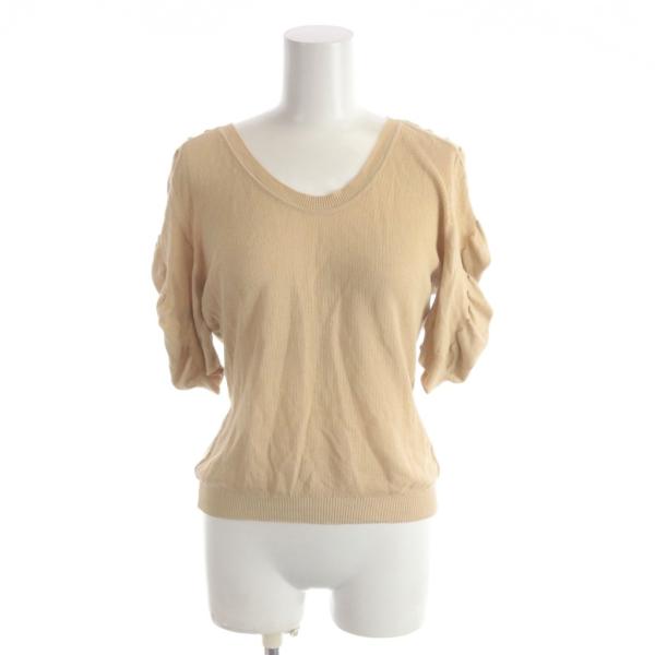 ヴィクター&amp;ロルフ VIKTOR&amp;ROLF ニット セーター S ベージュ Vネック 半袖 無地 /AP レディース【ブランド】ヴィクター&amp;ロルフ VIKTOR&amp;ROLF【表記サイズ】S【実寸サイズ】身幅：約...