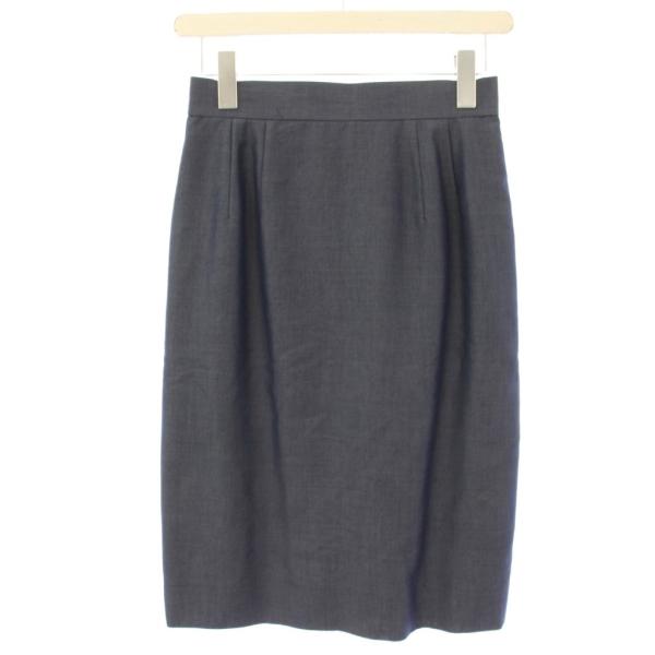 ジバンシィ GIVENCHY BOUTIQUES タイトスカート 40 紺 ネイビー 無地 タック ひざ丈 ウール混 /HN レディース【ブランド】ジバンシィ GIVENCHY【表記サイズ】40【実寸サイズ】ウエスト：62cm　ヒップ：88...