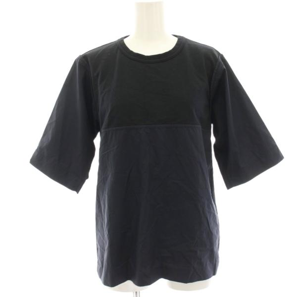 ソフィードール SOFIE D'HOORE カットソー Tシャツ 36 紺 ネイビー 五分袖 クルーネック 異素材切替 /HN レディース【ブランド】ソフィードール SOFIE D'HOORE【表記サイズ】36【実寸サイズ】肩幅：38cm　...