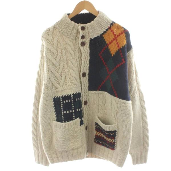 未使用品 ヴァン ヂャケット VAN JAC ニットカーディガン ケーブル編み ウール LL ベージュ PW-63526 /AN31 メンズ【ブランド】ヴァン ヂャケット VAN JAC【表記サイズ】LL【実寸サイズ】肩幅：約50cm　身幅...
