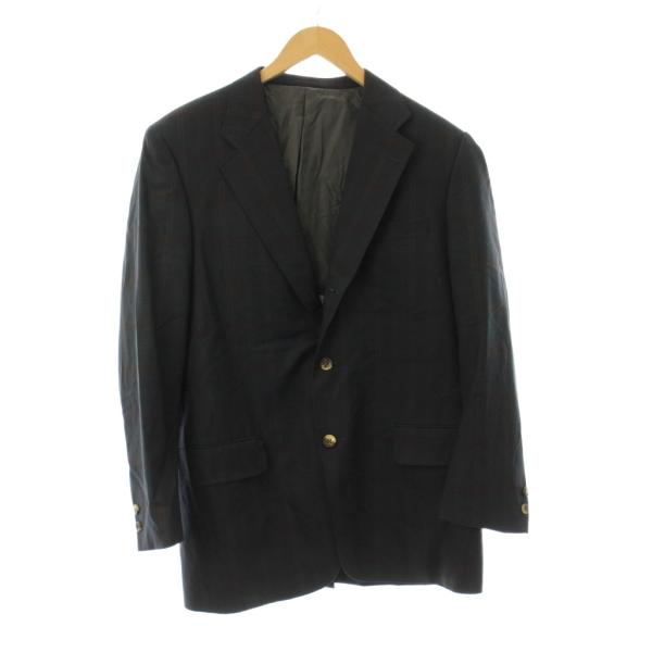 Kent IN TRADITION ケント・イン・トラディション ジャケット 上着 ウール 94A6 黒 赤 チェック柄 ノッチドラペル 長袖 /JP メンズ【表記サイズ】94A6【実寸サイズ】肩幅：45cm　身幅：52cm　袖丈：60cm...