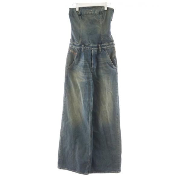 ディーゼル DIESEL Denim strapless jumpsuit ジャンプスーツ オールインワン デニム S 青 ブルー 09J83 /AN48 レディース【ブランド】ディーゼル DIESEL【表記サイズ】S【実寸サイズ】身幅：約...