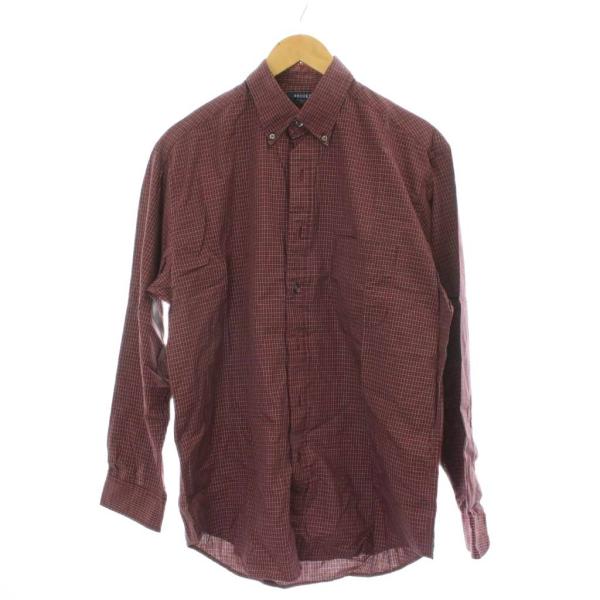 ブルックス BROOKS SPORT シャツ  M 赤 レッド チェック柄 長袖 /GP メンズ【ブランド】ブルックス BROOKS【表記サイズ】M【実寸サイズ】肩幅：48cm　身幅：59cm　着丈：79cm　袖丈：60cm　　【素材】綿【...
