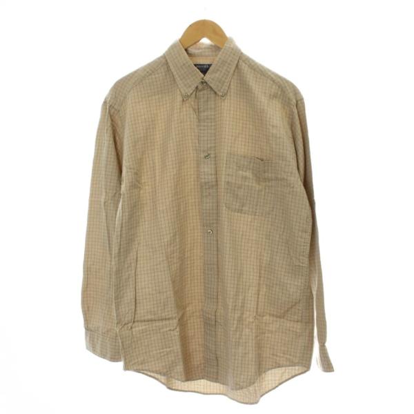 ブルックス BROOKS SPORT シャツ M ベージュ チェック柄 長袖 /GP メンズ【ブランド】ブルックス BROOKS【表記サイズ】M【実寸サイズ】肩幅：48cm　身幅：54cm　着丈：80cm　袖丈：59cm　　【素材】綿【色】...