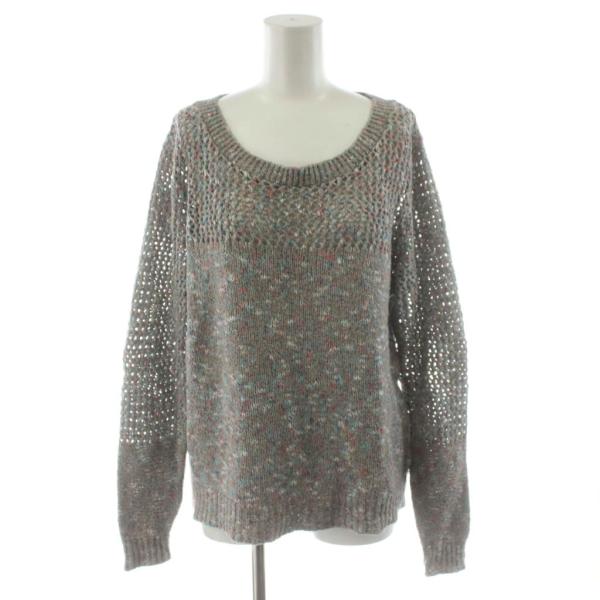 ヒステリックグラマー HYSTERIC GLAMOUR ニット セーター 長袖 F グレー 0133NS02 /AN55 レディース【ブランド】ヒステリックグラマー HYSTERIC GLAMOUR【表記サイズ】F【実寸サイズ】肩幅：約43...