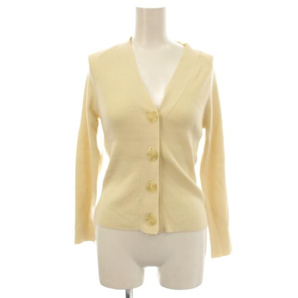 L'AVENTURE ラヴァンチュール カーディガン F アイボリー /JP レディース【表記サイズ】F【実寸サイズ】身幅：33.5cm　着丈：47.5cm　ゆき丈：65.5cm　　【素材】レーヨン、ポリエステル、ポリウレタン【色】アイボリ...