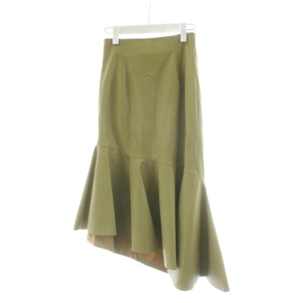 エイミーイストワール eimy istoire フェイクレザーイレギュラーヘムマーメイドスカート ロング丈 M カーキ 1122521715-0 /AN26【ブランド】エイミーイストワール eimy istoire【表記サイズ】M【実寸サイ...