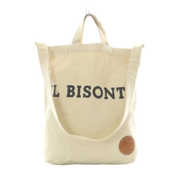 イルビゾンテ IL BISONTE 2WAYバッグ ハンドバッグ ショルダーバック キャンバス アイボリー ロゴプリント /RI ■OS メンズ レディース【ブランド】イルビゾンテ IL BISONTE【実寸サイズ】持ち手の長さ：25cm　...