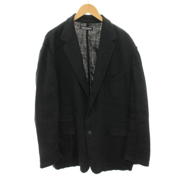 カウラム CAHLUMN クラシックス Classics リネンテーラードジャケット Linen Tailored Jacket シングル 麻 XXL 黒 1054390900004 メンズ【表記サイズ】XXL【実寸サイズ】肩幅：約54cm...