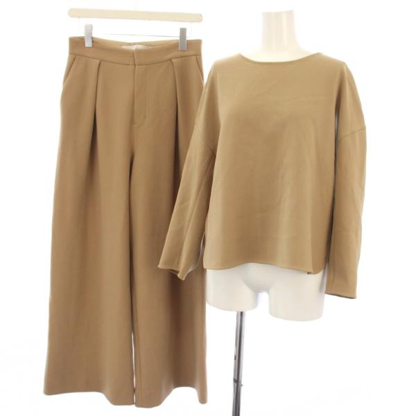 ティアラ Tiara セットアップ カットソー 長袖 ワイドパンツ スラックス 4 ベージュ /TK レディース【ブランド】ティアラ Tiara【表記サイズ】カットソー：表記なしパンツ：4【実寸サイズ】ジャケット 肩幅：-cm　ジャケット ...