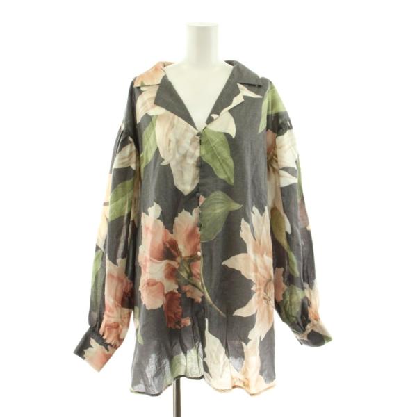 未使用品 エイミーイストワール eimy istoire ramona flower バックプリーツシャツ 長袖 花柄 F グレー ピンク 1121310695【ブランド】エイミーイストワール eimy istoire【表記サイズ】F【実寸...